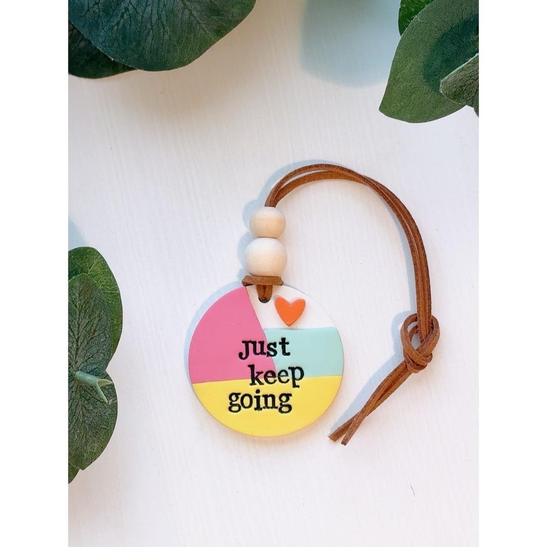 Car Charm / Just Keep Going / Rare View Mirror Charm / Car Hanging ...