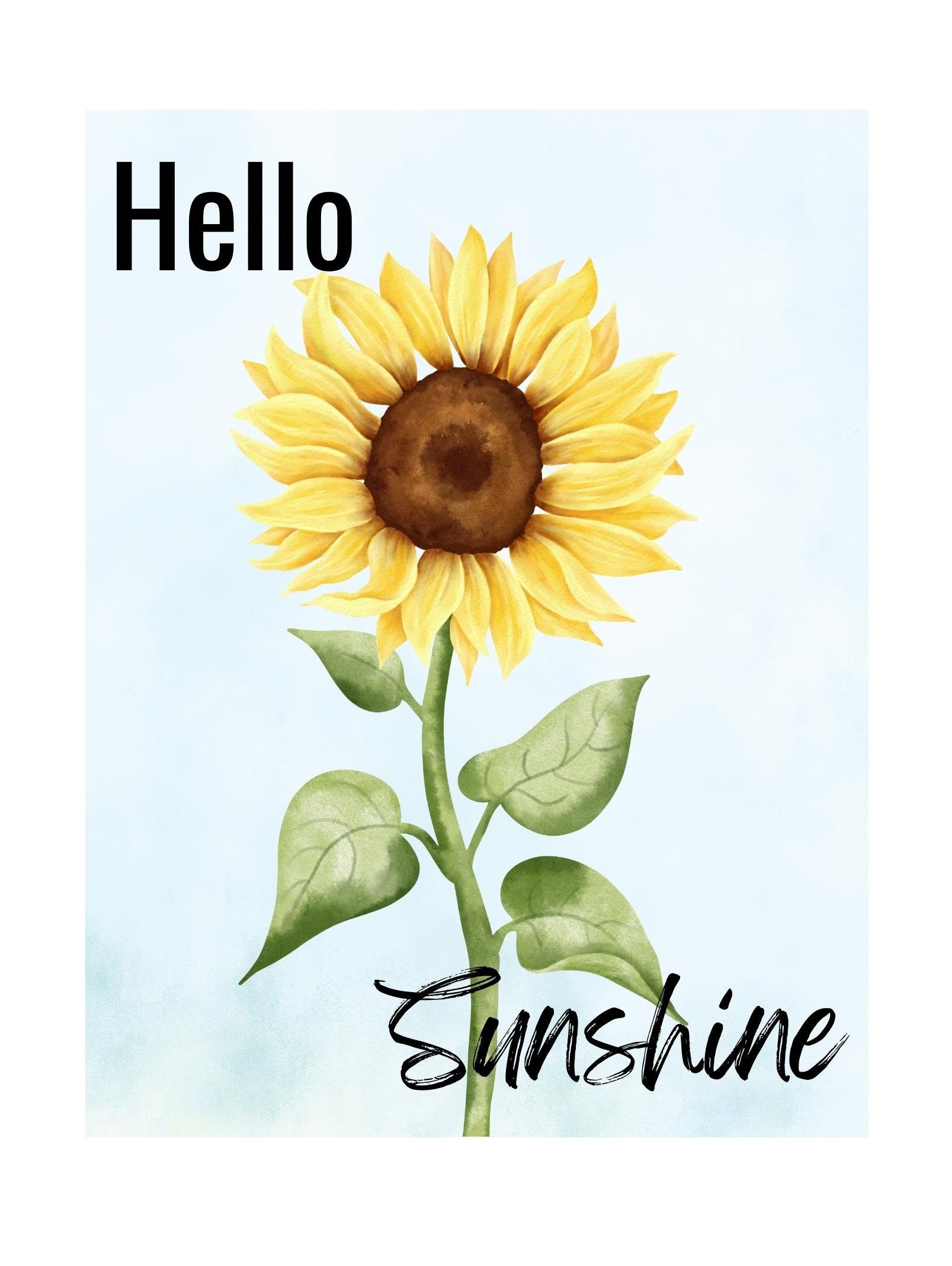 Digital Sunflower Art, Sunflower Inspirational Quotes, Motivational ...