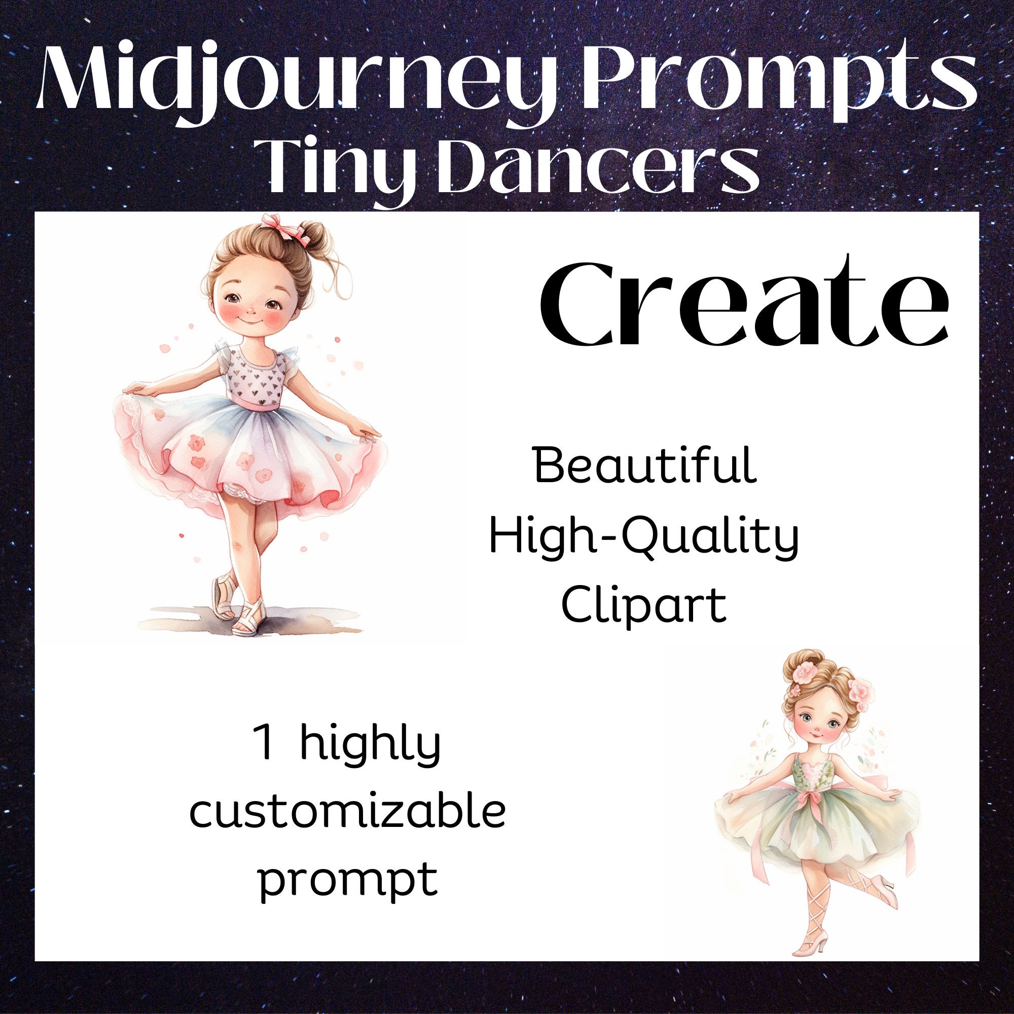 Midjourney Prompt, Tiny Dancers, AI Arts, Midjourney Prompts Clipart ...