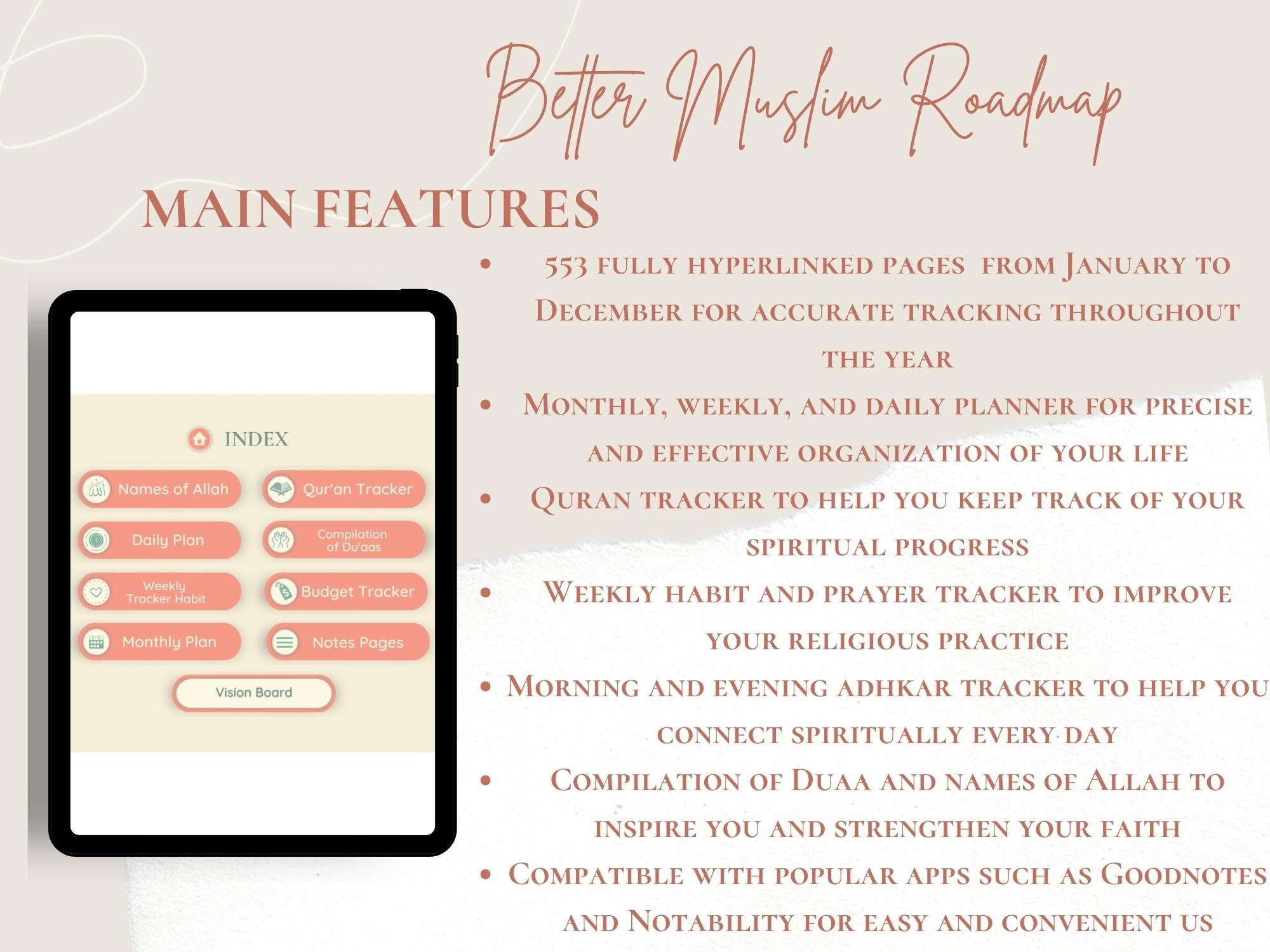 Better Muslim Roadmap - Islamic Digital Planner, Goodnotes , Ipad ...