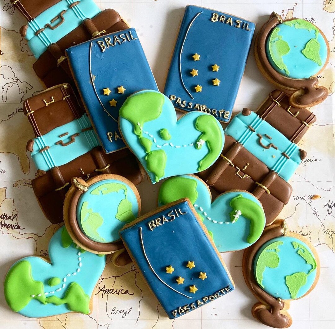 Travel Decorated Biscuits / Bespoke Iced Cookies / Iced Biscuits ...