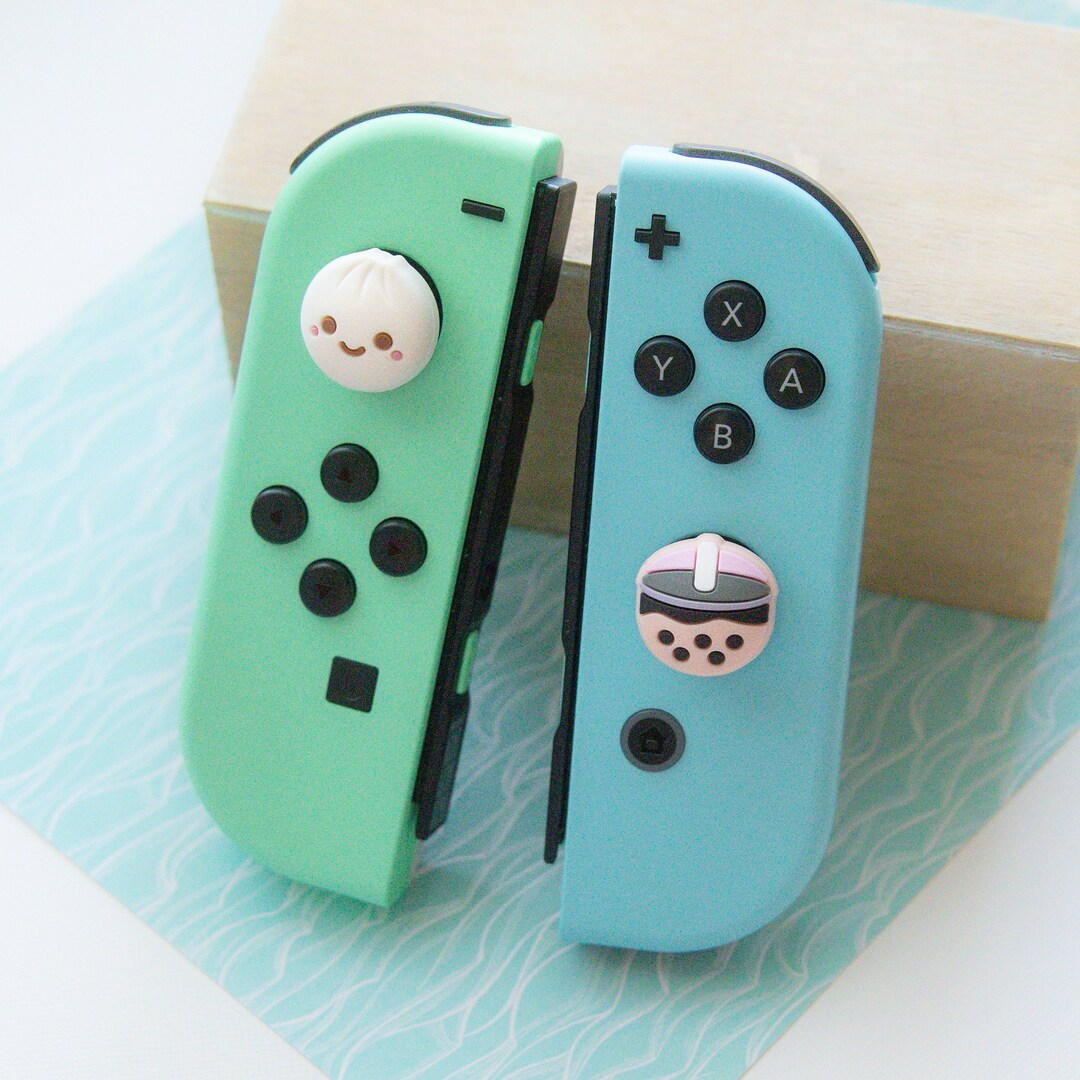 Cute Bubble Tea Bao Bun Switch Thumb Grip Joycon Joystick Silicone Caps ...