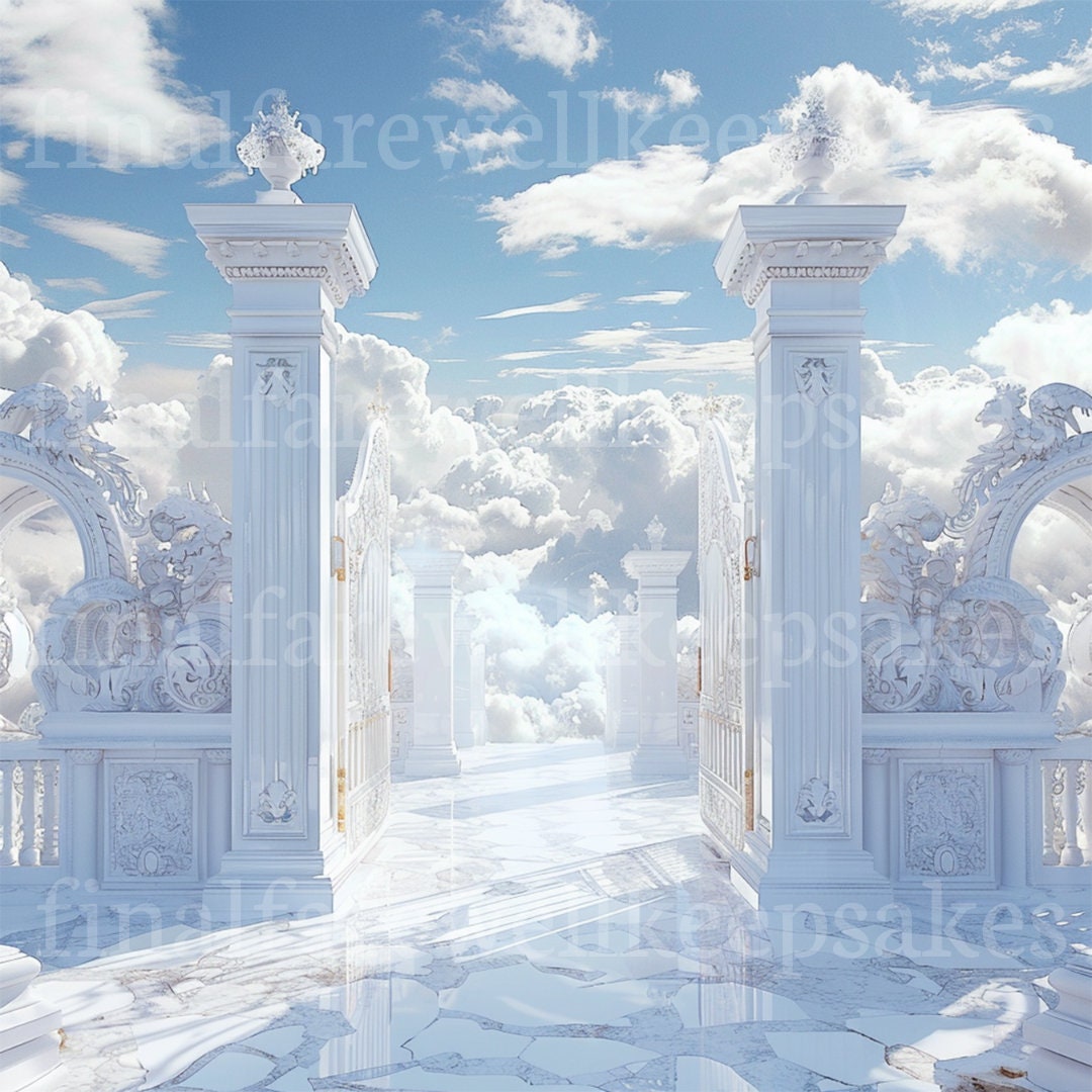 8 White Heavenly Background Bundles | Digital Images | Clouds ...