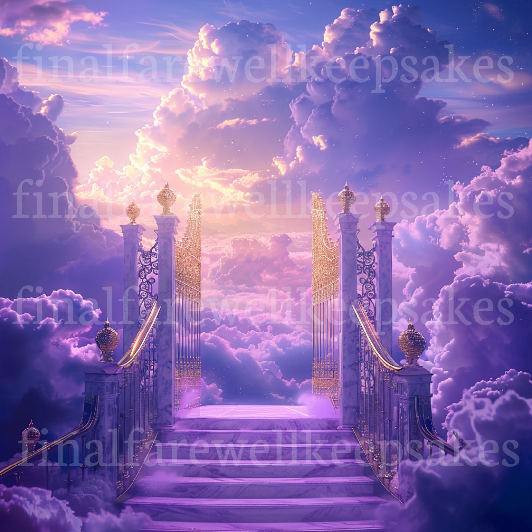 8 Heavenly Purple Background Bundle | Digital Images | Clouds ...