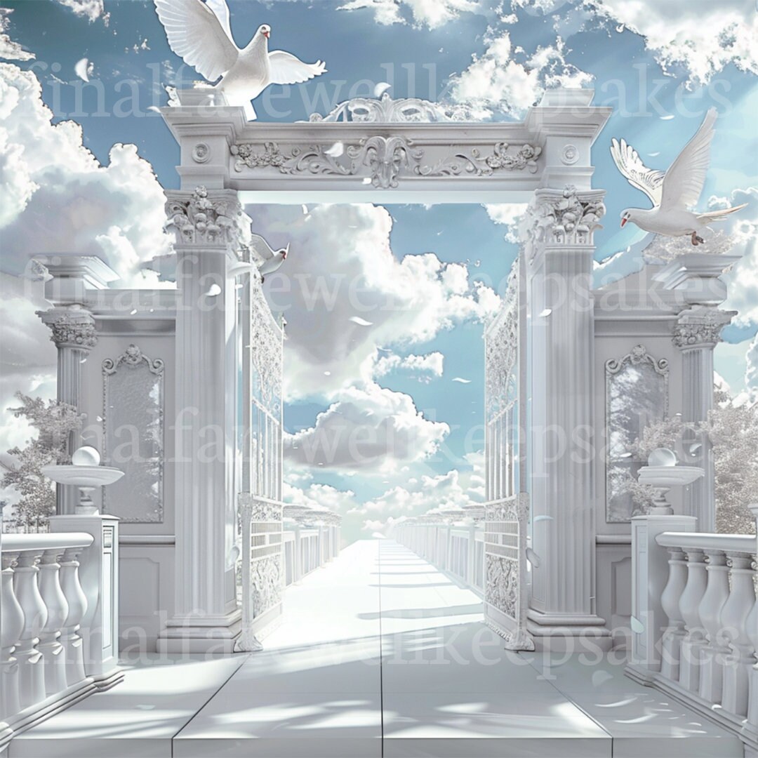 8 White Heavenly Background Bundles | Digital Images | Clouds ...