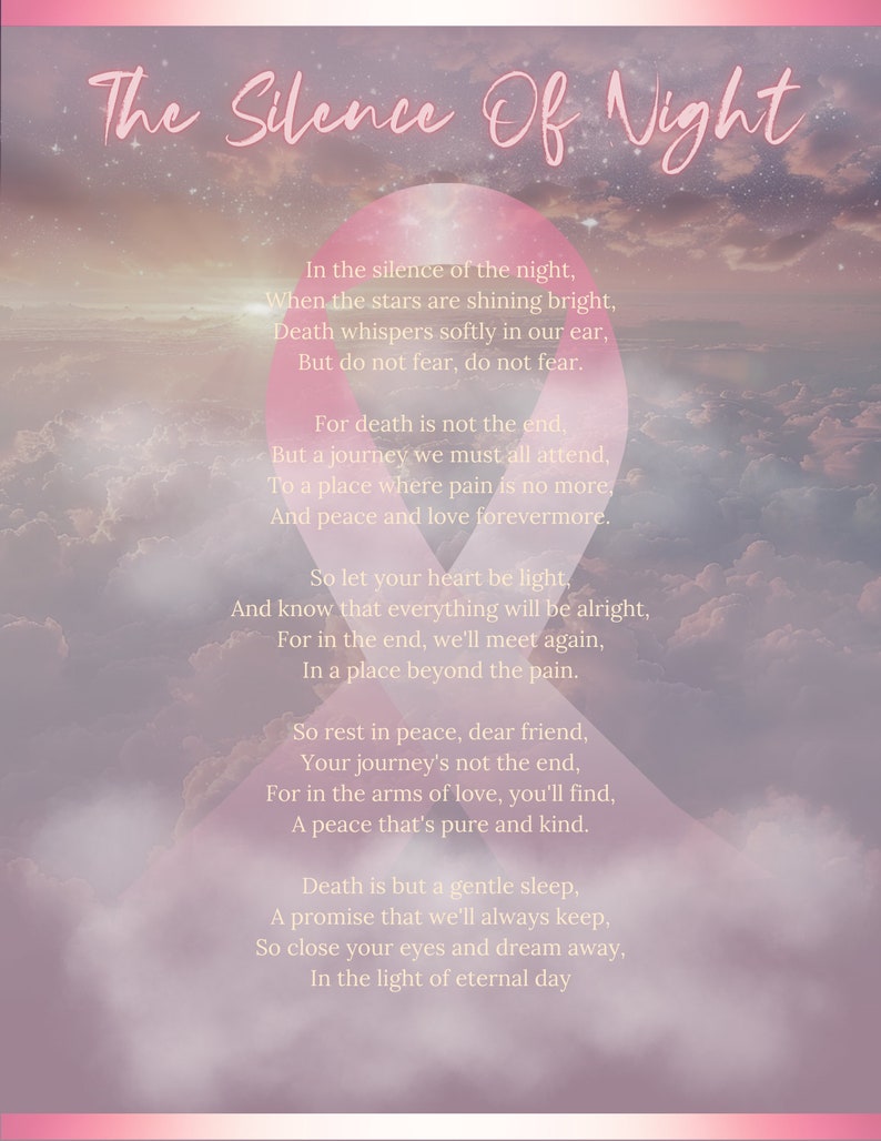 Breast Cancer | 11 X 17 | Bifold| Template| Obituary | Funeral ...