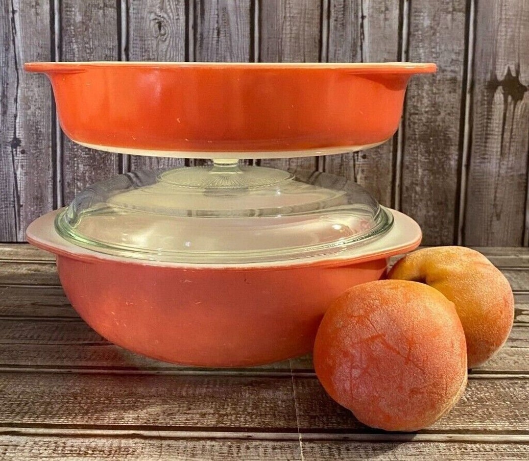 Pyrex Lot of 3 Pieces Flamingo Pink/ Red 024-2QT Casserole Bowl Baking ...