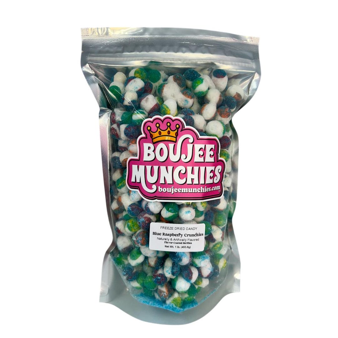 Boujee Munchies Freeze Dried Blue Raspberry Crunchies - Flavor Coated ...