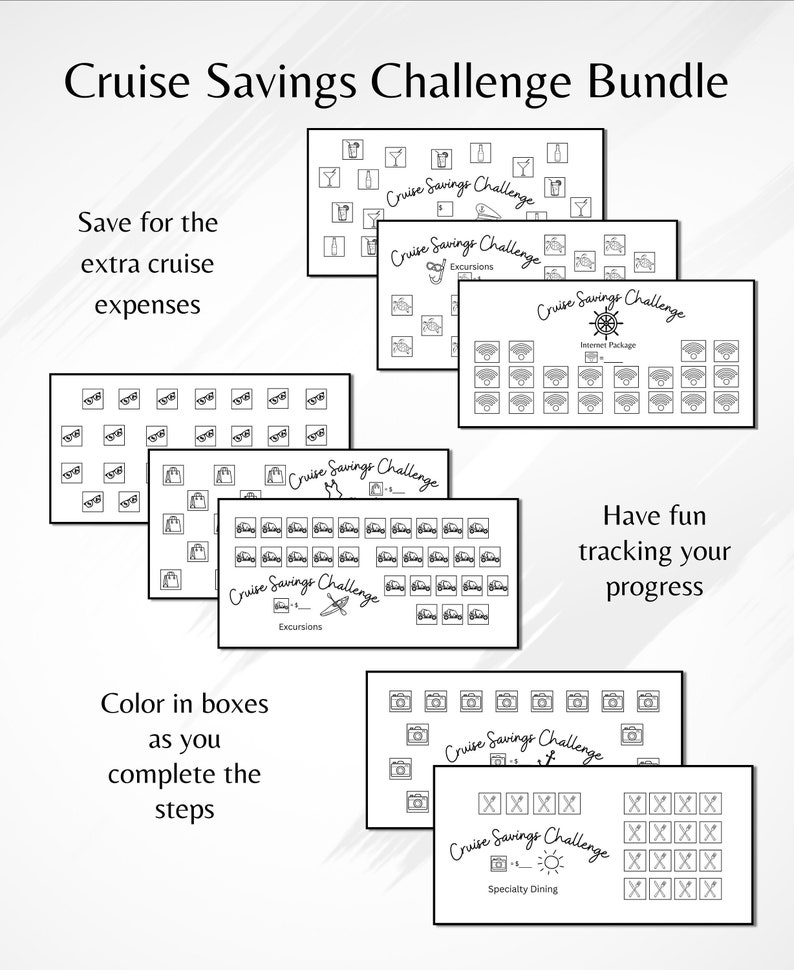 Cruise Savings Challenge Bundle-printable Cruise Savings- Savings ...