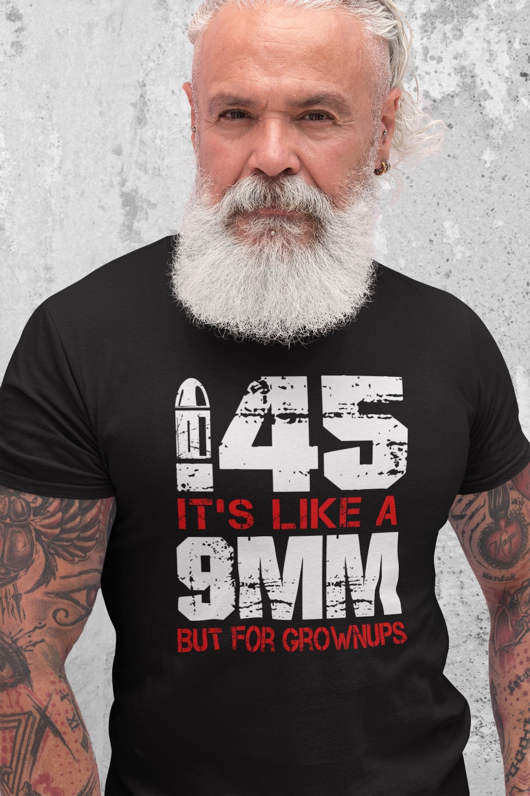 Funny Gun Shirt .45 Vs 9mm Tshirt for 2nd Amendment Pro Gun Lover Gift ...