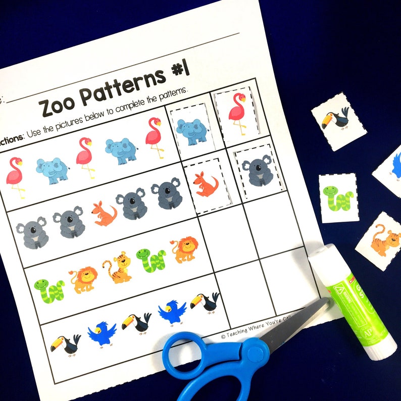 At the Zoo Worksheet - Etsy
