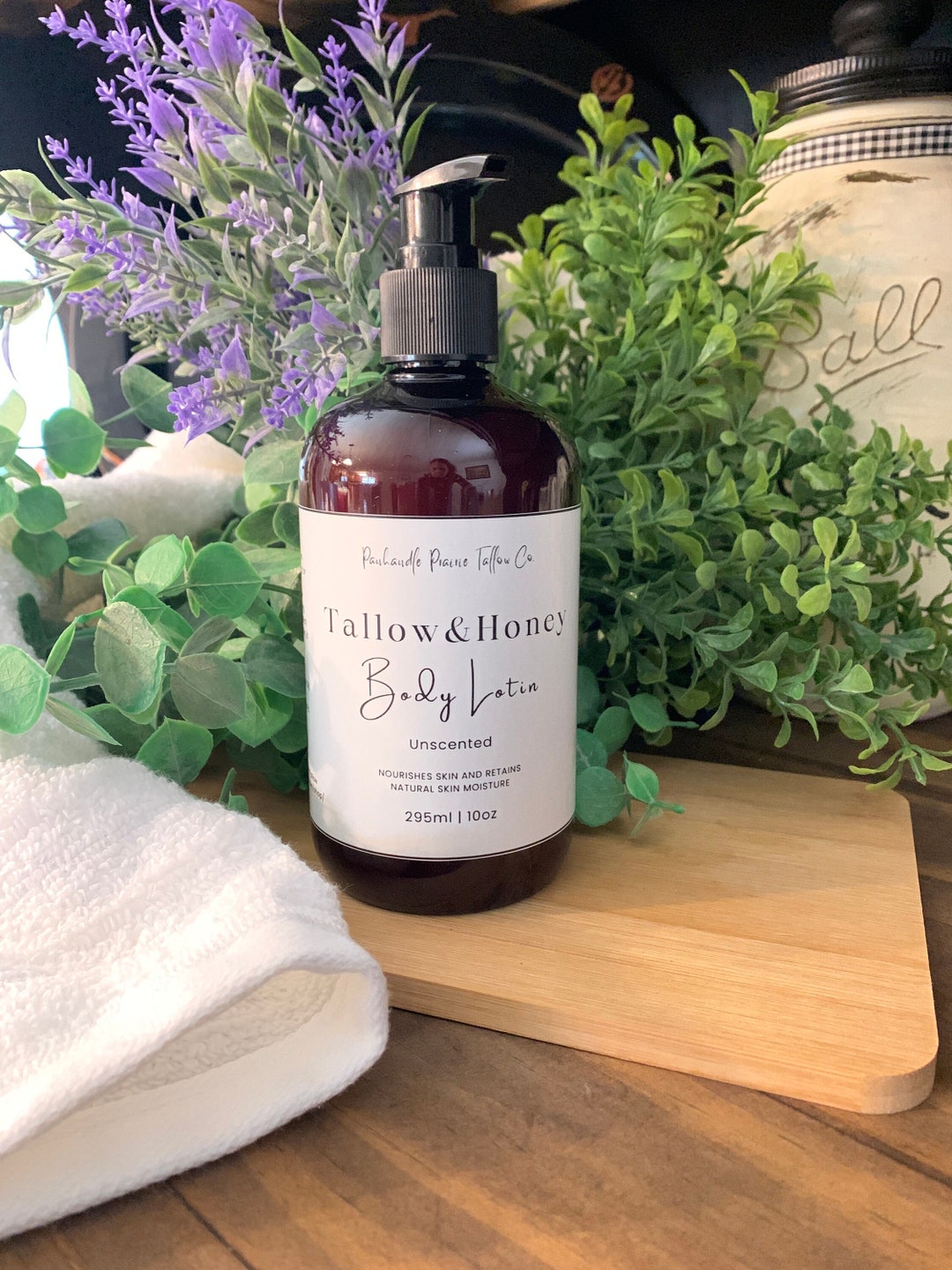 Grassfed Tallow & Honey Hand and Body Lotion | Unscented | No Seed Oils ...