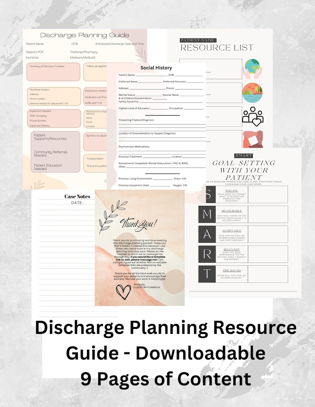 Discharge Planner Guide and Packet, Digital, for Social Work, Mental ...