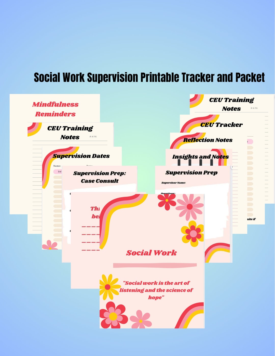 Social Work Supervision Digital Downloadable Packet - Clinical ...