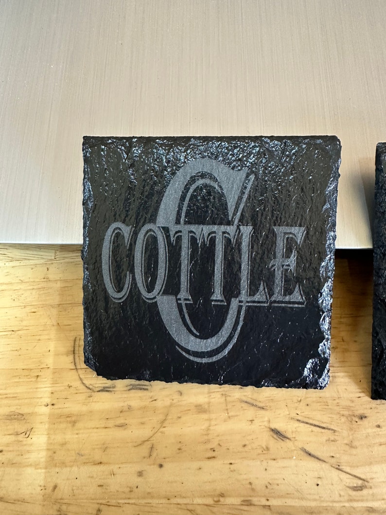 Custom Engraved Slate Coasters - Etsy