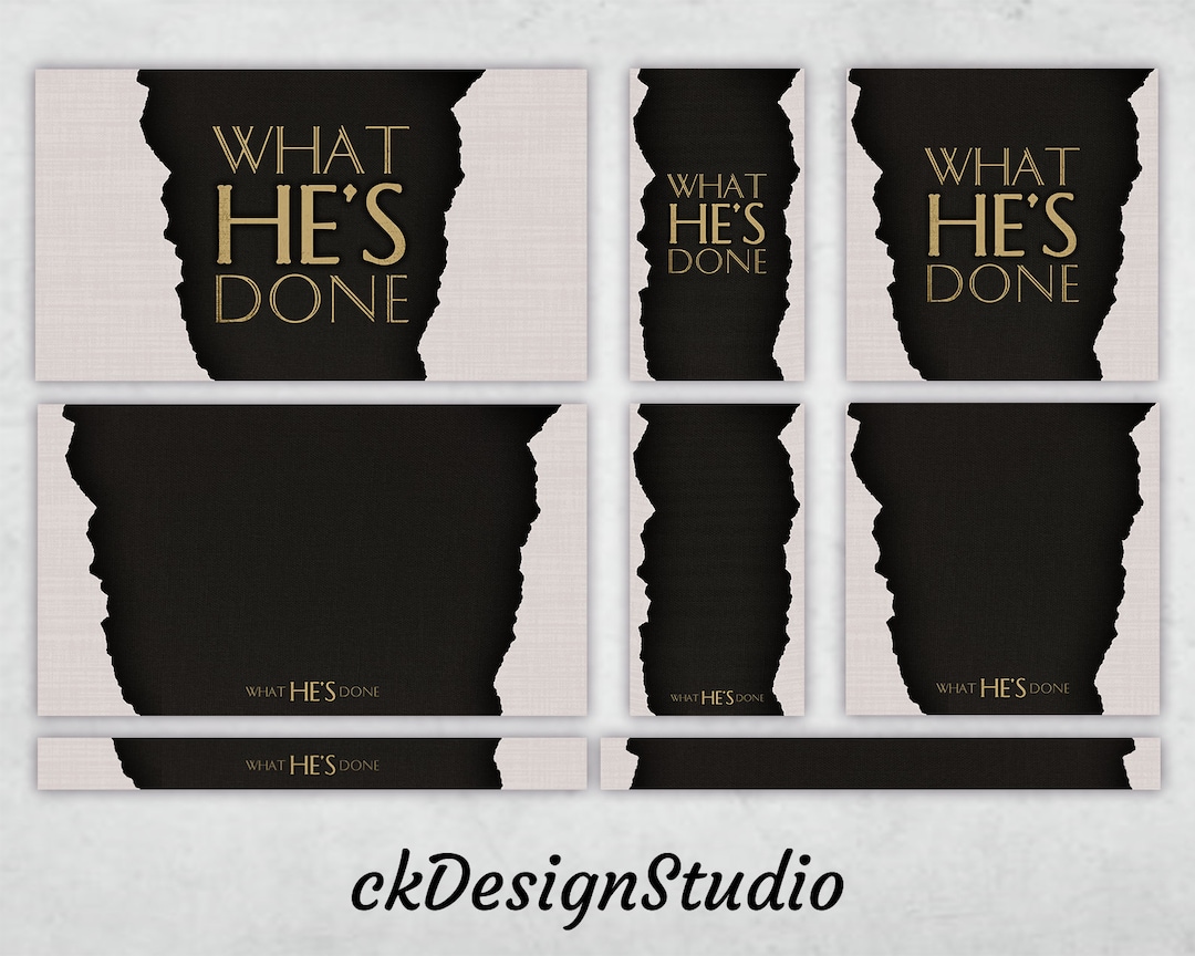 Sermon Series Graphic Pack - What He's Done - Etsy