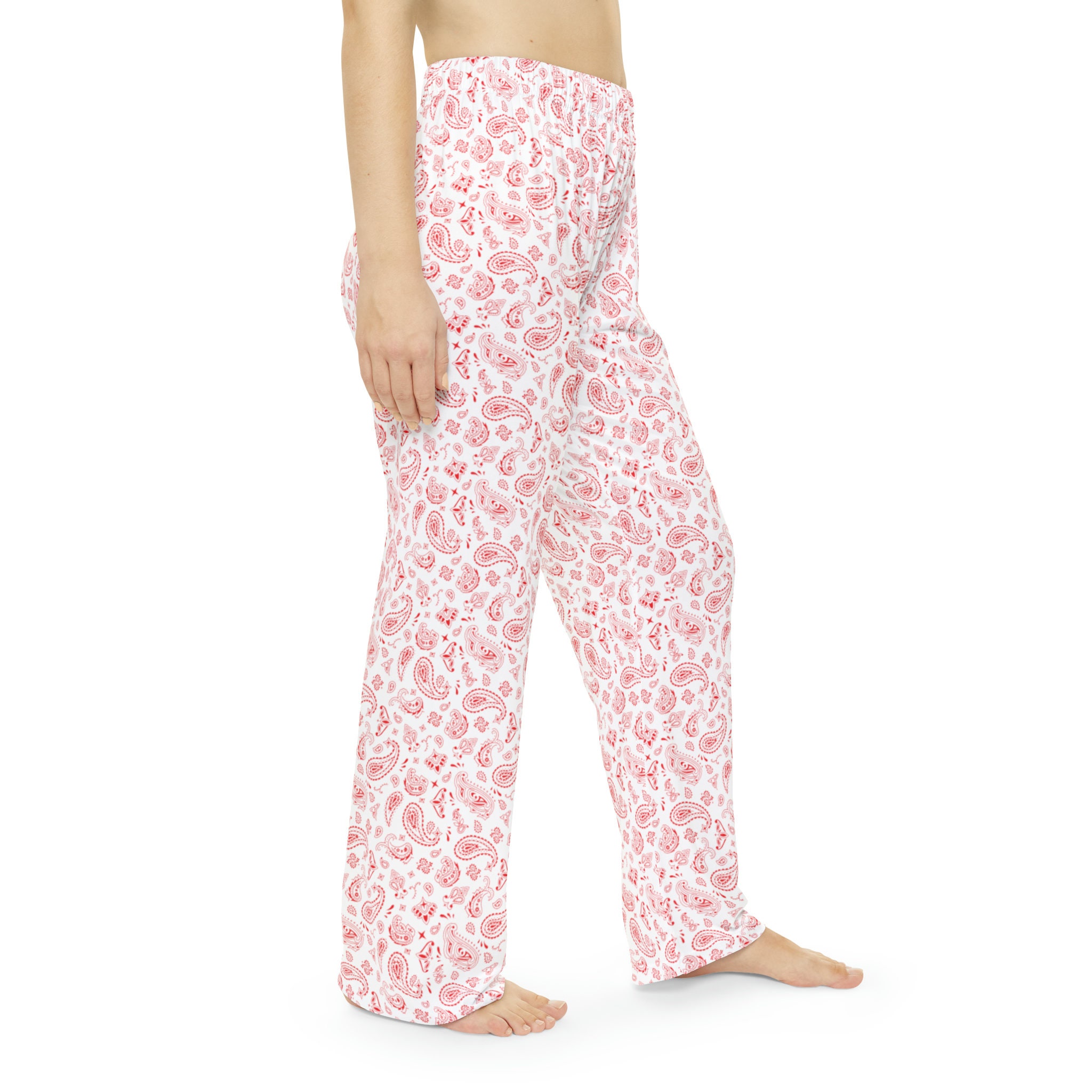 Ruby Red Paisley Women's Pajama Pants - Etsy