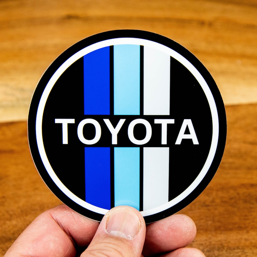 Retro Blue Scheme Toyota 3.5 Inch Glossy Sticker - Etsy