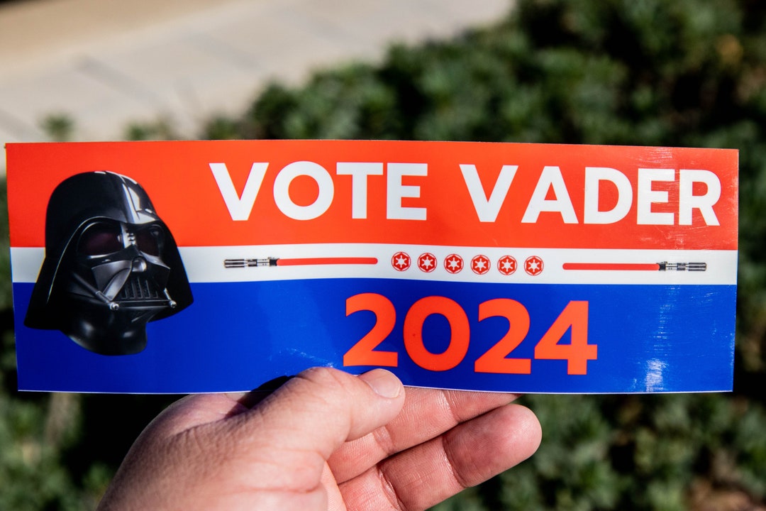 Vote Vader 2024 Bumper 9''x 3'' Glossy Sticker star Wars - Etsy