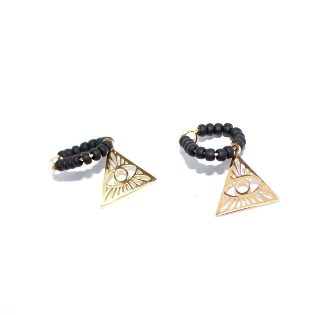 All Seeing Eye End Braid Rings Set | Hair Rings | Esoteric Jewelry ...