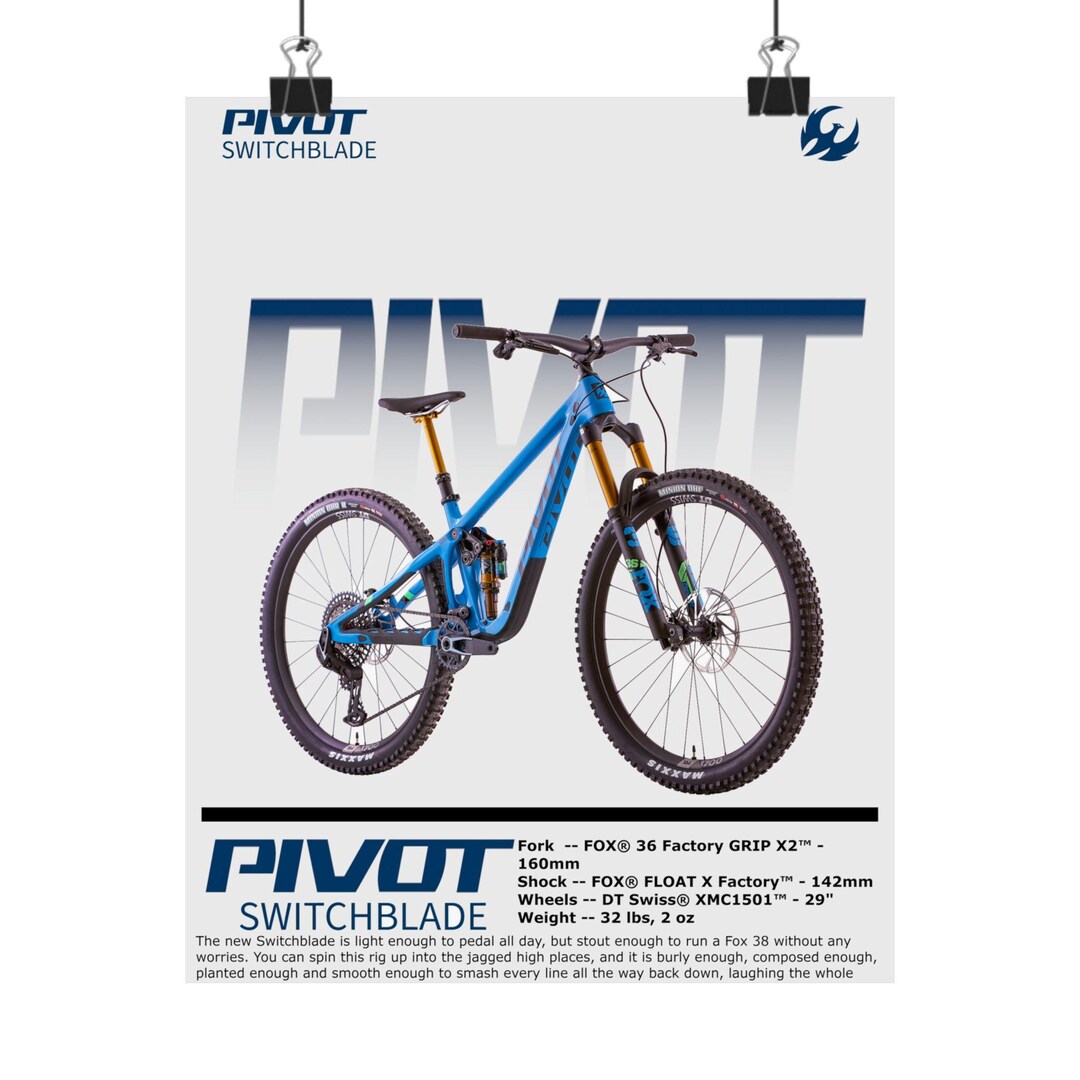 Pivot Switchblade Bike Poster Art, Mountain Biking Decor - Etsy