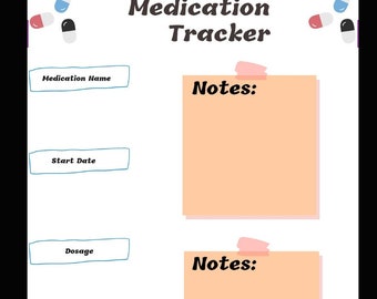 Digital Medication Tracker Digital Planner Printable Planner Medication ...