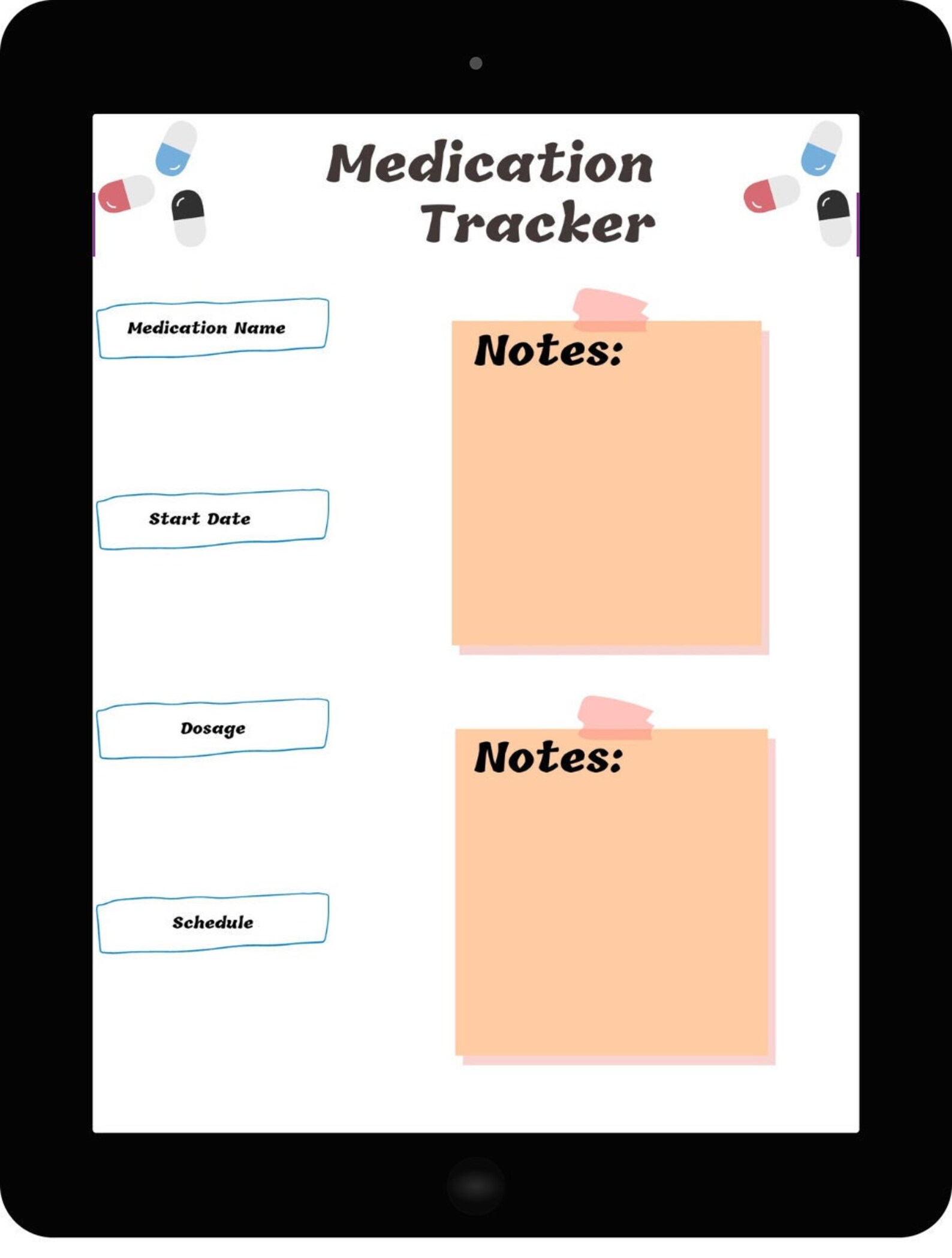 Medication Tracker Template Printable - Etsy Canada