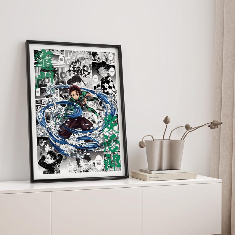 Anime Manga Poster - Demon Tanjiro Kamado - Digital Download - Curated ...