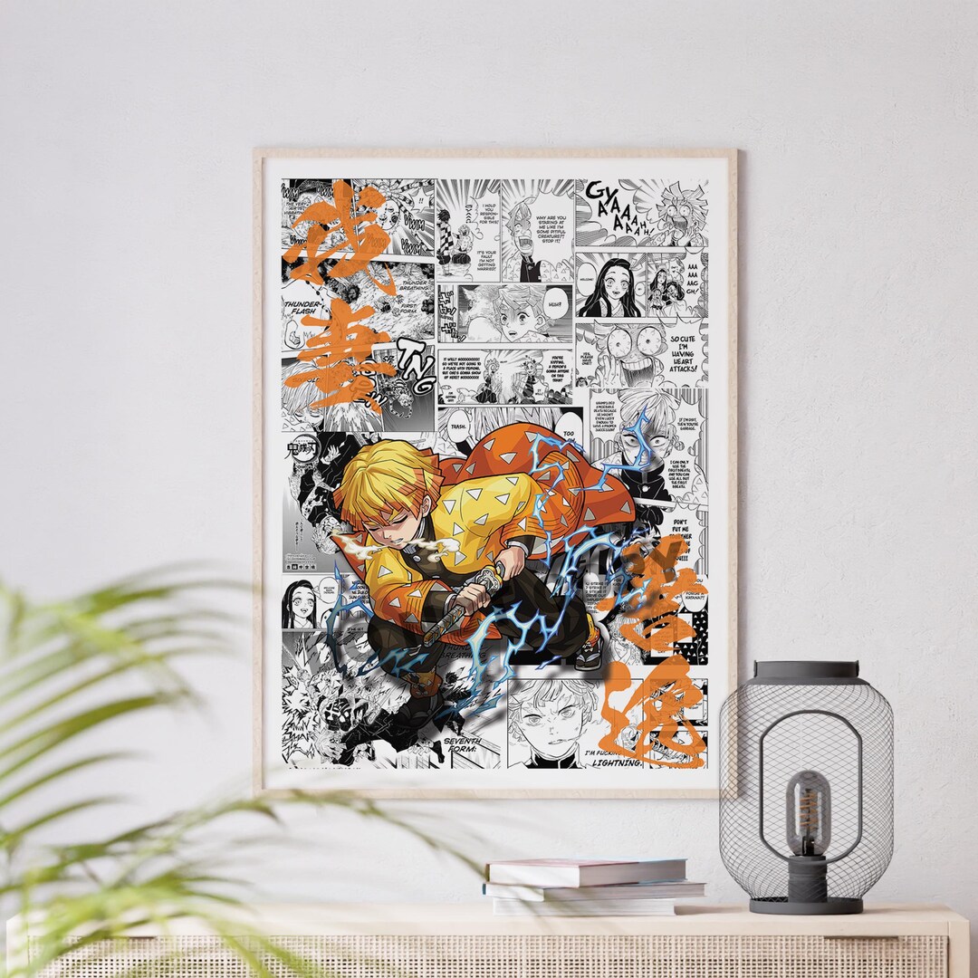 Anime Manga Poster - Digital Download - Curated Manga Panels - Wall Art ...