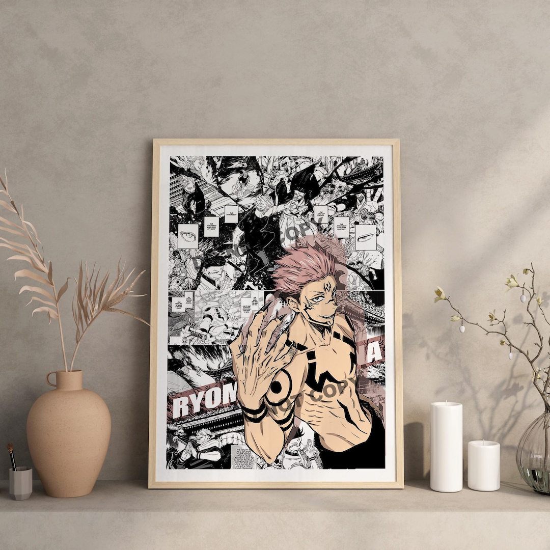 Anime Manga Poster Jujutsu Kaisen Sukuna digital Download Curated Manga ...