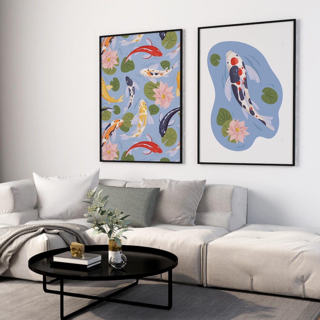 Bundle - Digital Download - Koi Fish Good Luck - Wall Art Poster - Good ...