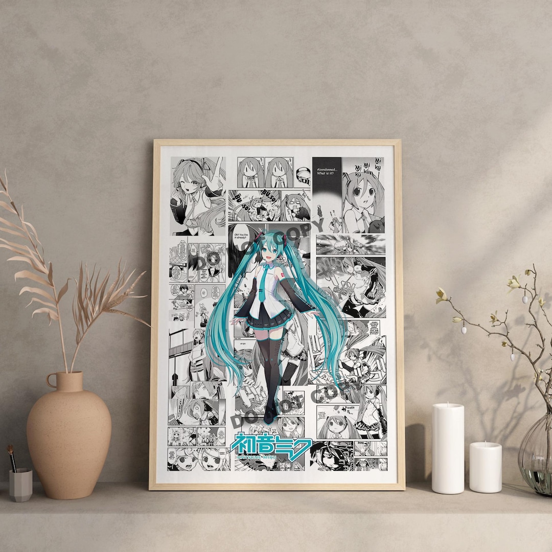 Anime Manga Poster Miku Digital Download Curated Manga Panels Wall Art ...