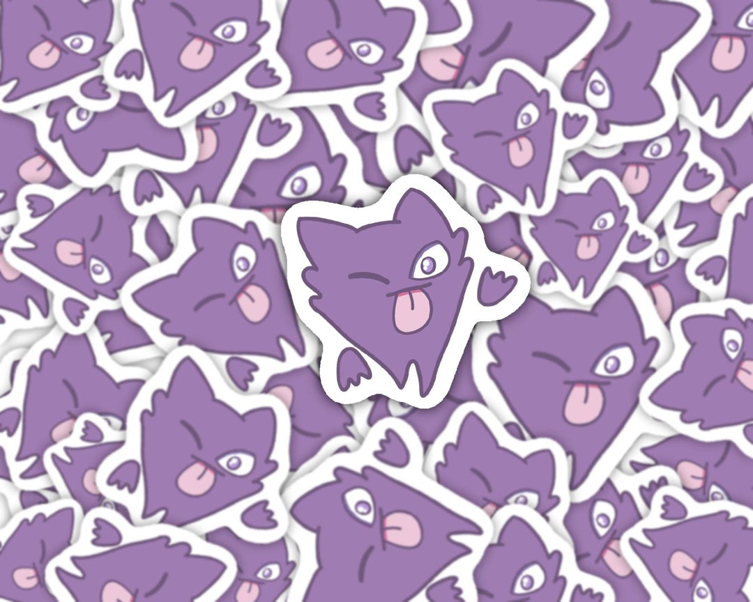 Cute Kawaii Haunter Ghost Pokémon Spooky Sticker Water Bottle Laptop PC ...