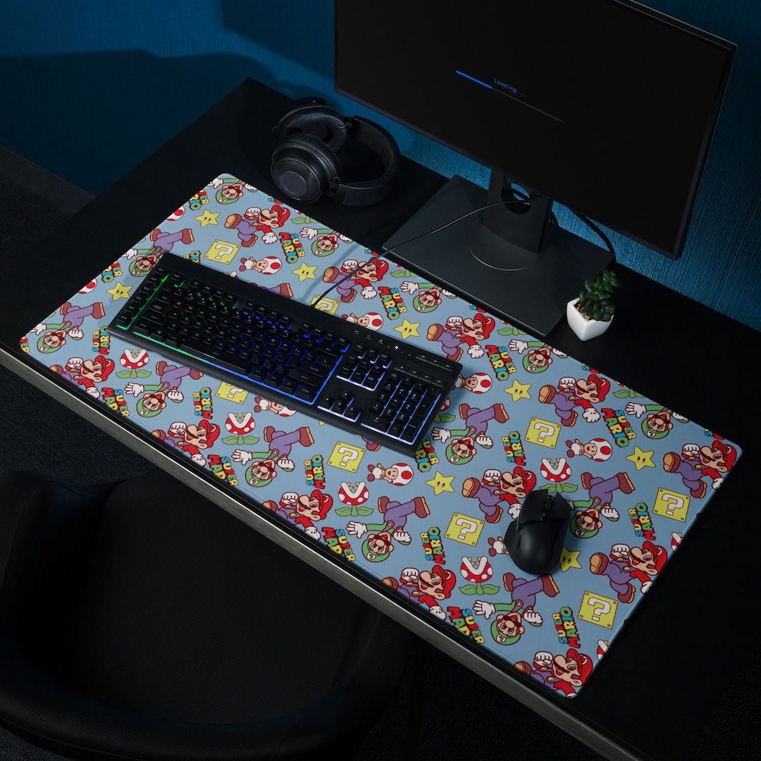 Super Mario Luigi Bros Gaming Desk Mat Oversized Large Mouse Pad - Etsy