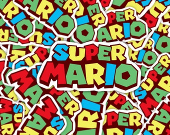 Super Mario Lucky Block Video Game Classic Kid Nerd Sticker | Laptop ...