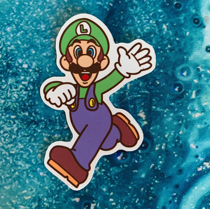 Luigi Sticker for Water Bottle PC iPad Tablet - Etsy