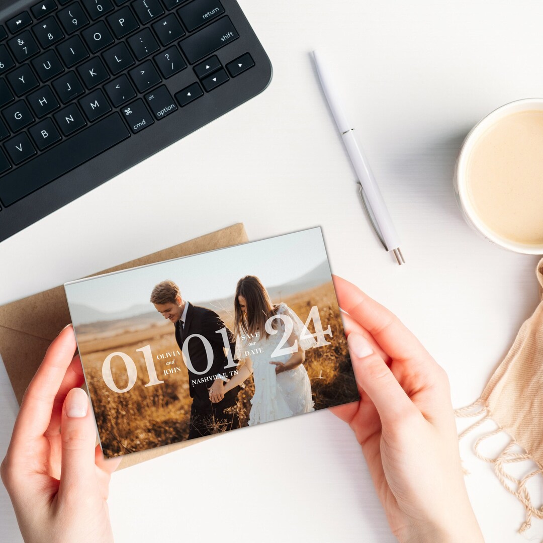 Customizable Photo Save the Date Template, 100% Editable, Wedding Date ...
