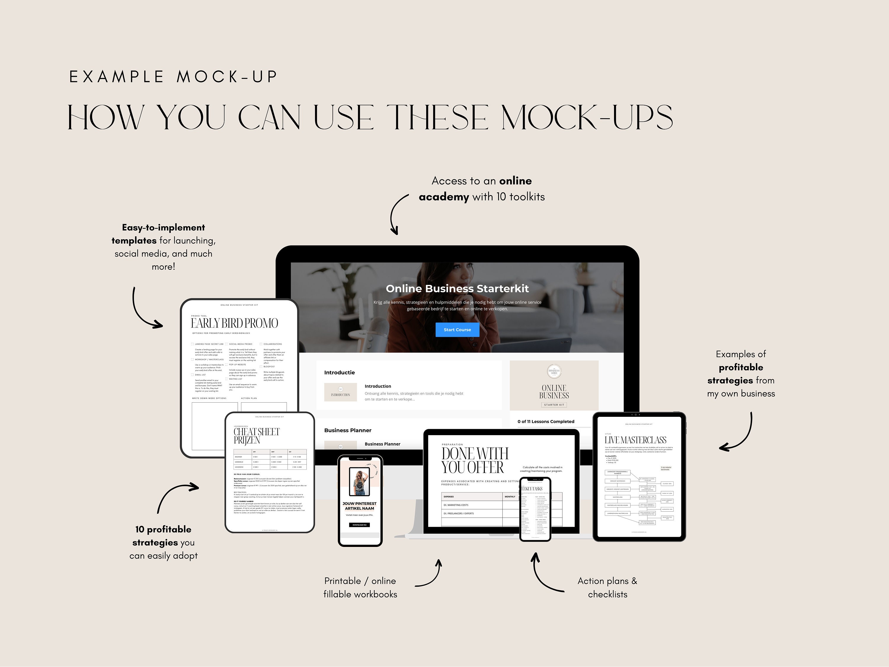 16 Mockups | Digital Product Presentation | Sales Pages Mock-up | Offer ...