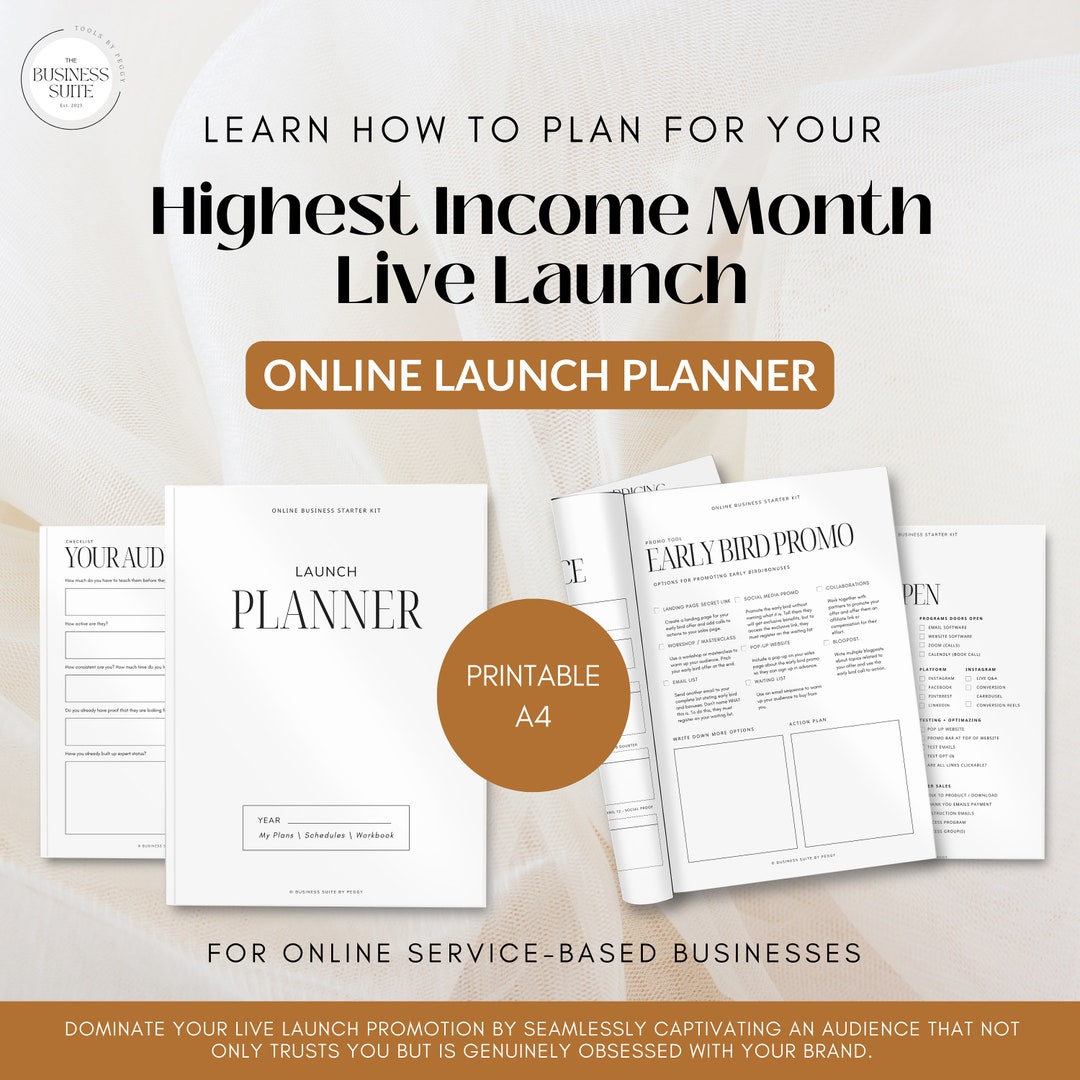 2025 Printable Launch Planner Calendar for Online Service Providers, Coaches, Consultants ...