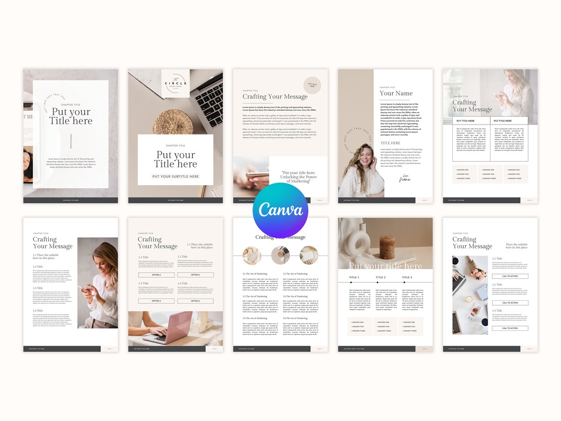 18 Pages Digital E-book Template Editable Coaching Ebook Canva-template ...