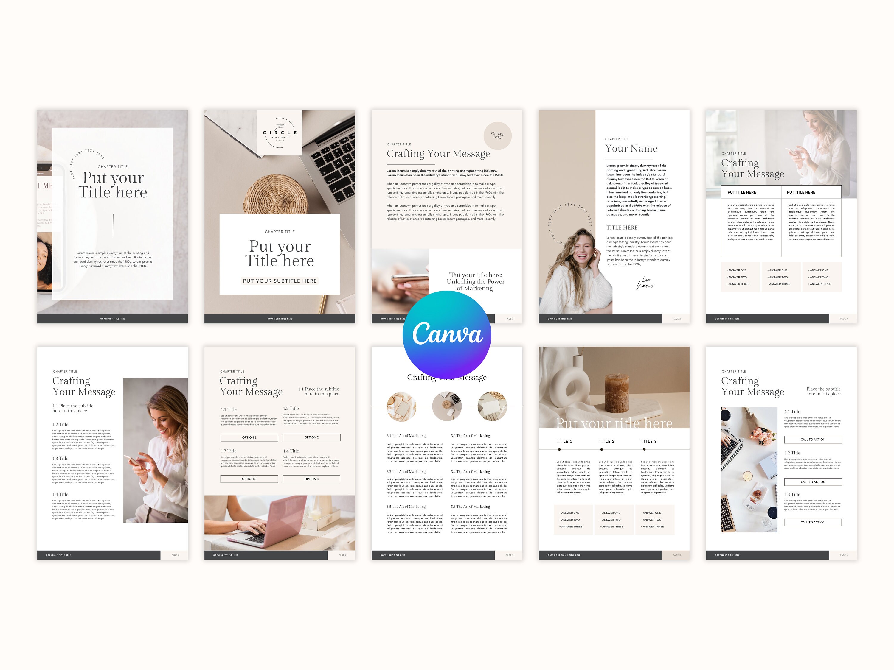 18 Pages Digital E-book Template | Editable Coaching Ebook | Canva ...