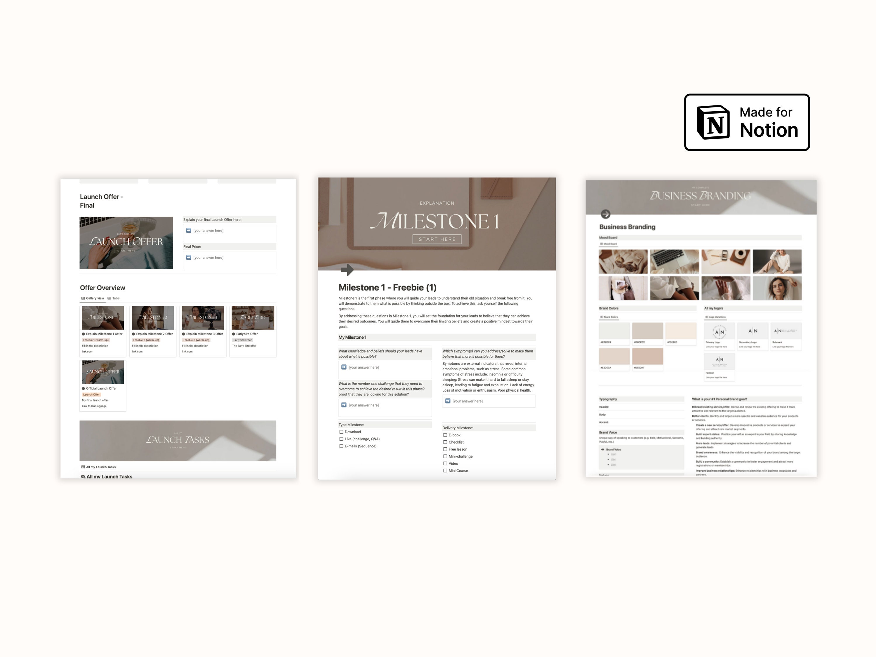 Notion Launch Template | Planner | Online Business Service Providers ...