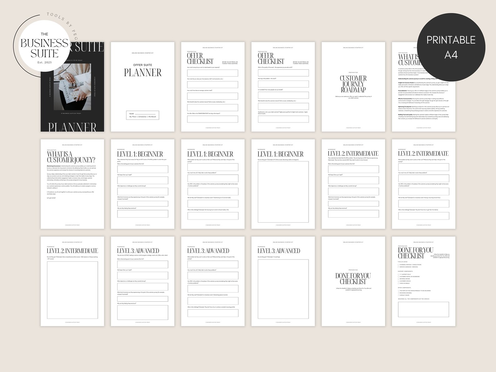 48 Pages Printable Offer Suite Program Planner Workbook | How to Sell ...