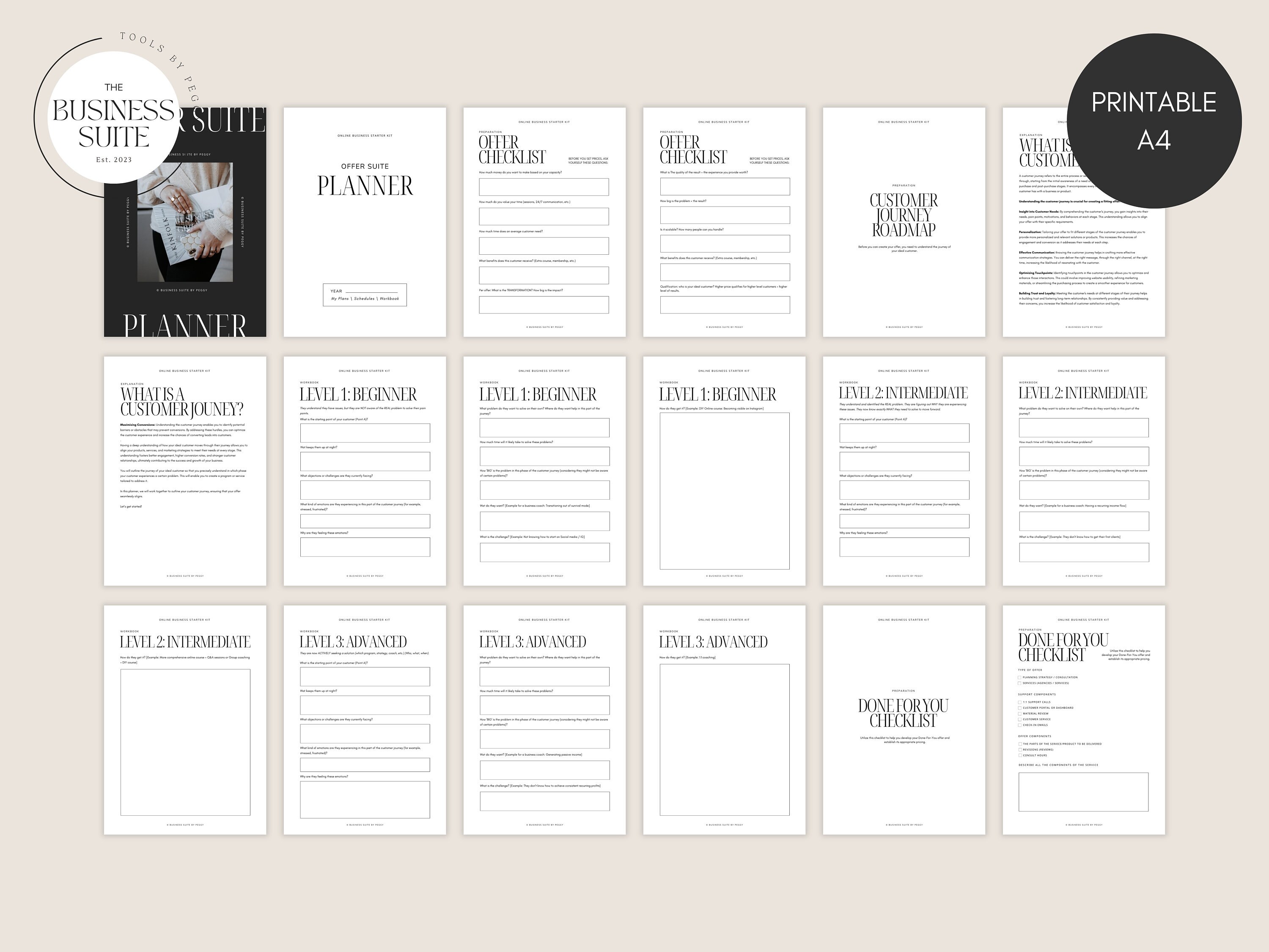 48 Pages Printable Offer Suite Program Planner Workbook How to Sell ...