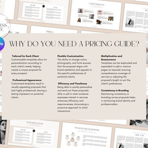 Editable Services & Pricing Guide Template, Edit on Canva, for Online ...