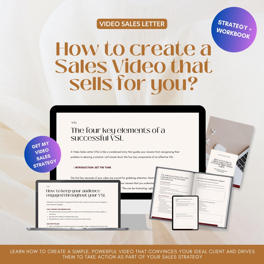 How to Create a High-converting Video Sales Letter | VSL Creation Workbook + Strategy Guide ...