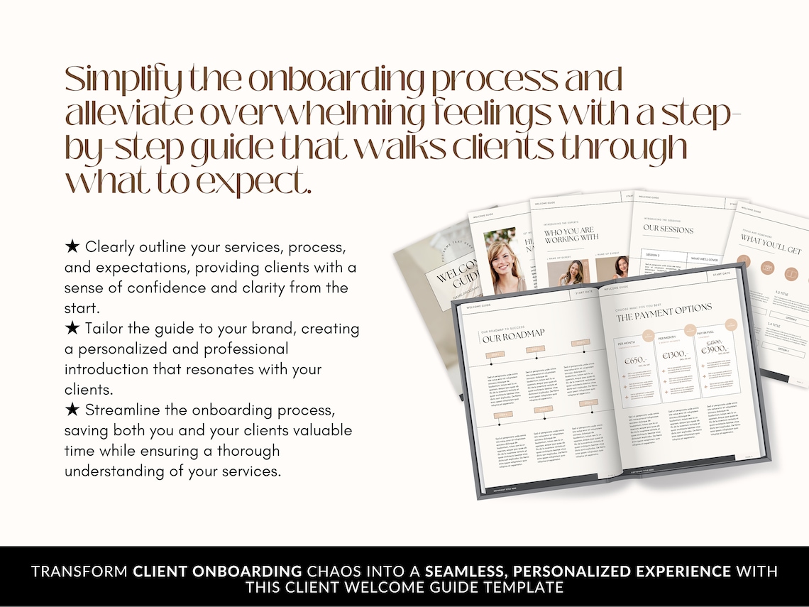 Client Onboarding Guide Template | Canva Template | New Client Welcome ...