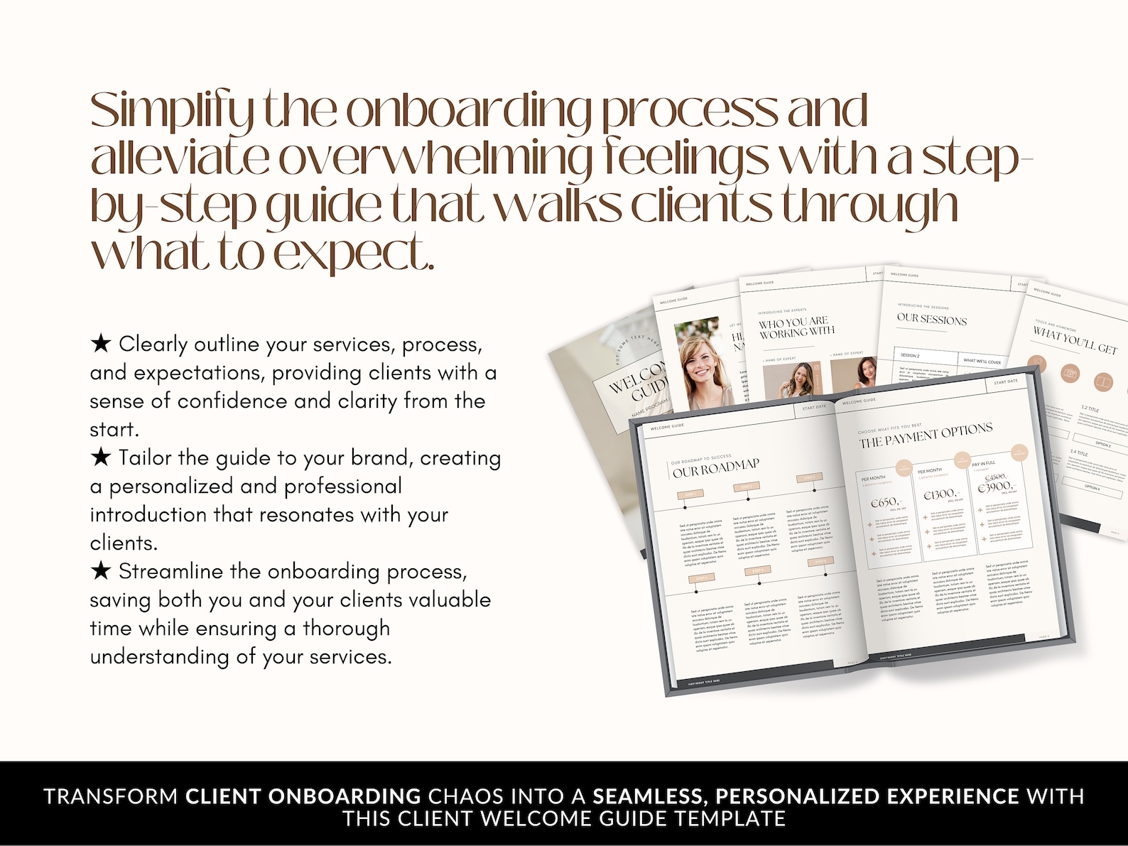 Client Onboarding Guide Template | Canva Template | New Client Welcome ...