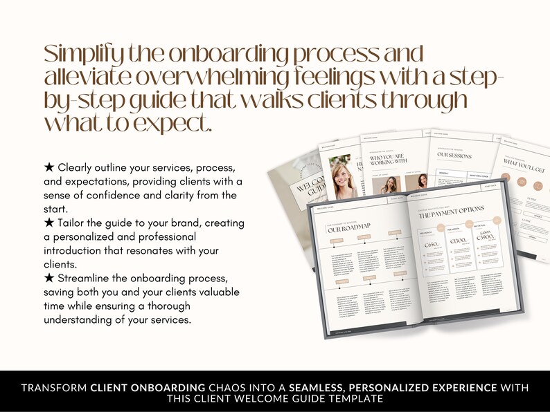 Client Onboarding Guide Template | Canva Template | New Client Welcome ...