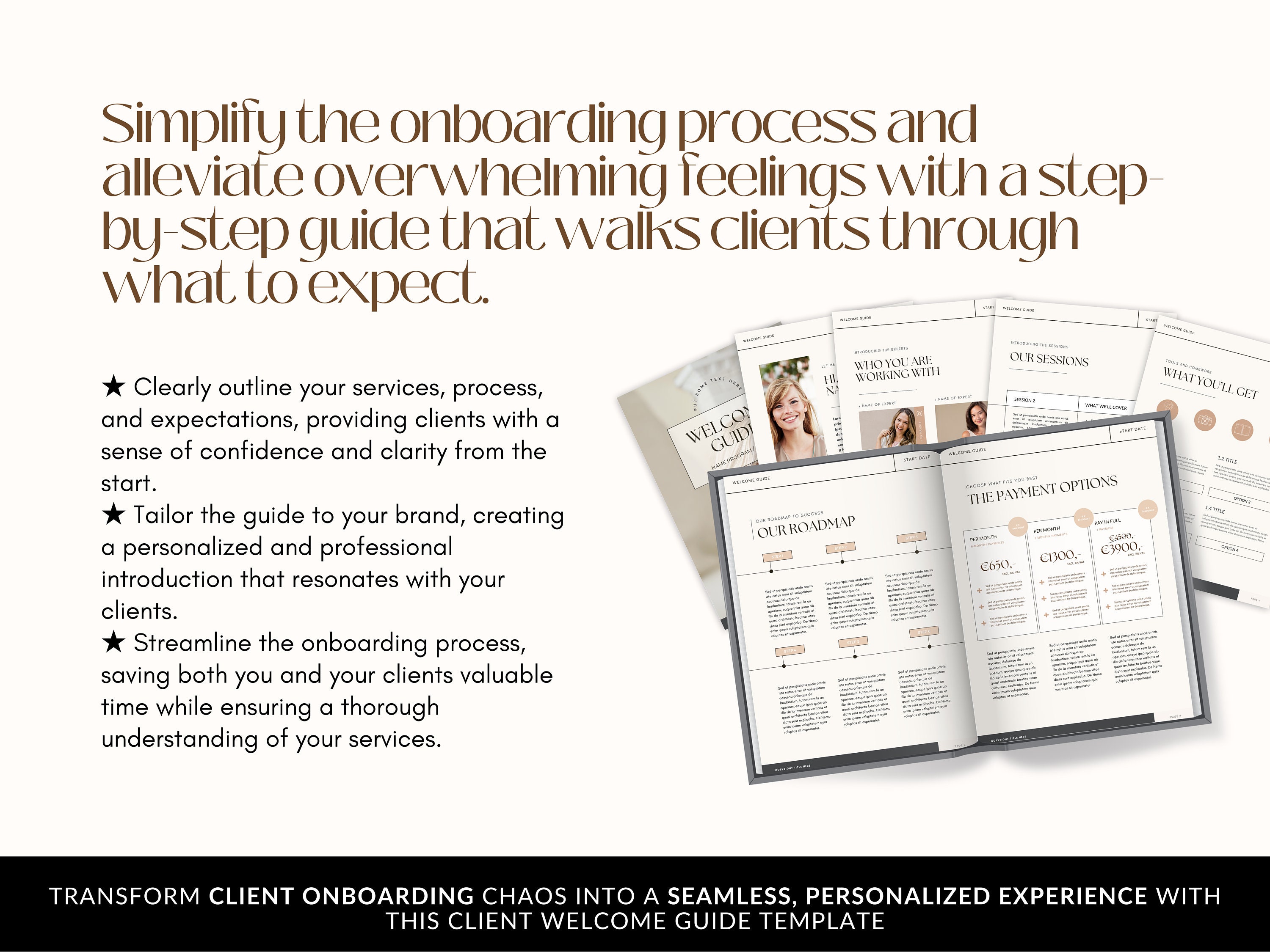 Client Onboarding Guide Template | Canva Template | New Client Welcome ...